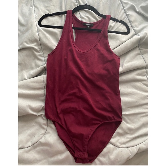 Tops | Burgundy Bodysuit | Poshmark